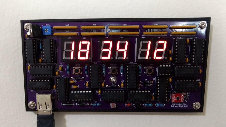 Digital Quartz Clock Built Using Logic ICs and 7-Segment Displays — PMD Way