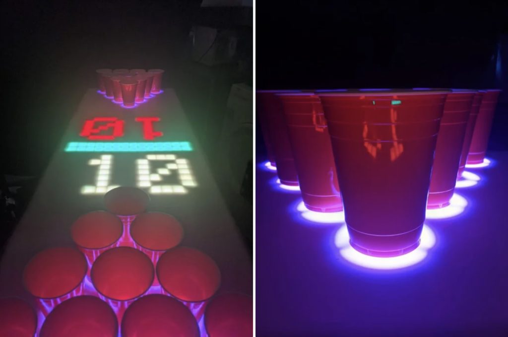 This interactive beer pong table is lit, literally — PMD Way
