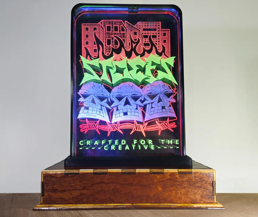 Multi-Layered Edge Lit Acrylic Sign With Color Changing Animations ...