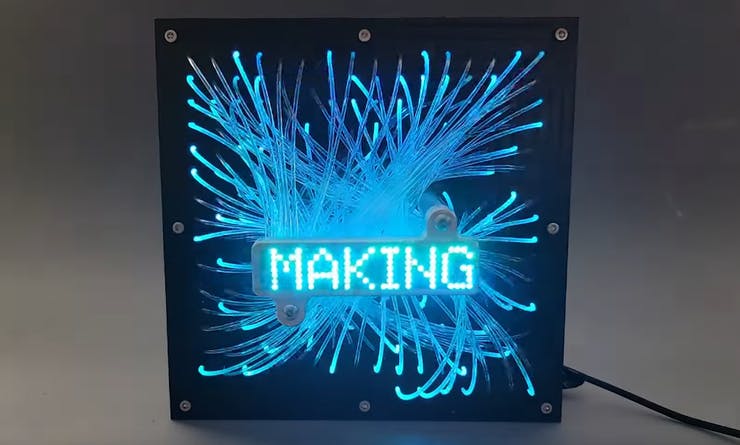 Constructing an RGB LED Matrix From Fiber Optic Filaments — PMD Way