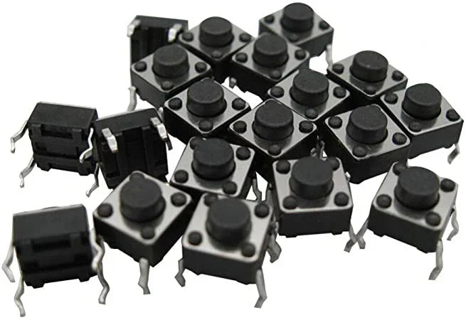 New Product - Normally Closed 6 x 6 x 4.3 Tactile Buttons - 10 Pack ...