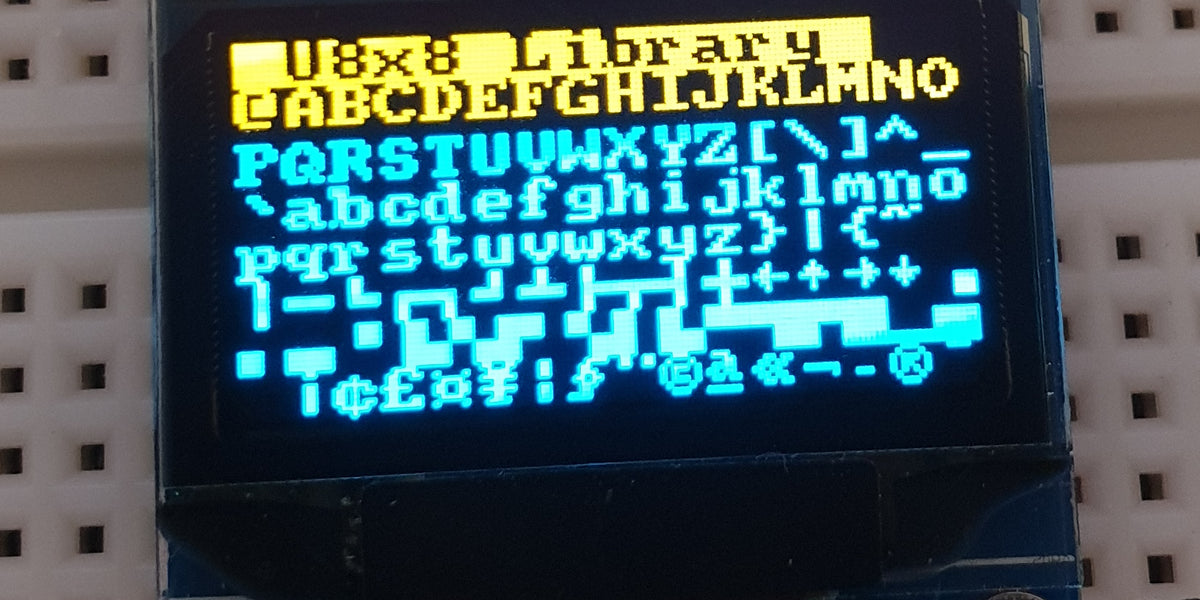 Tutorial - Using the 0.96" 128 x 64 Graphic I2C OLED Displays with Ard — PMD Way