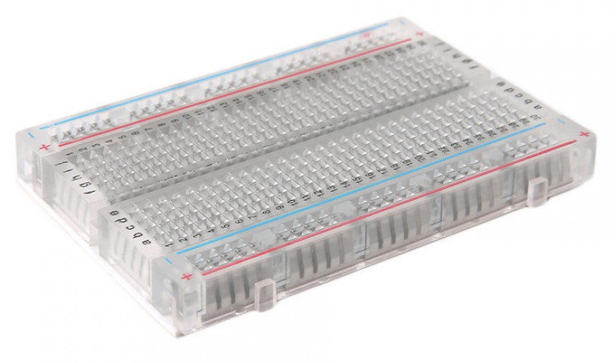 400 Point Transparent Solderless Breadboard - 10 Pack — PMD Way