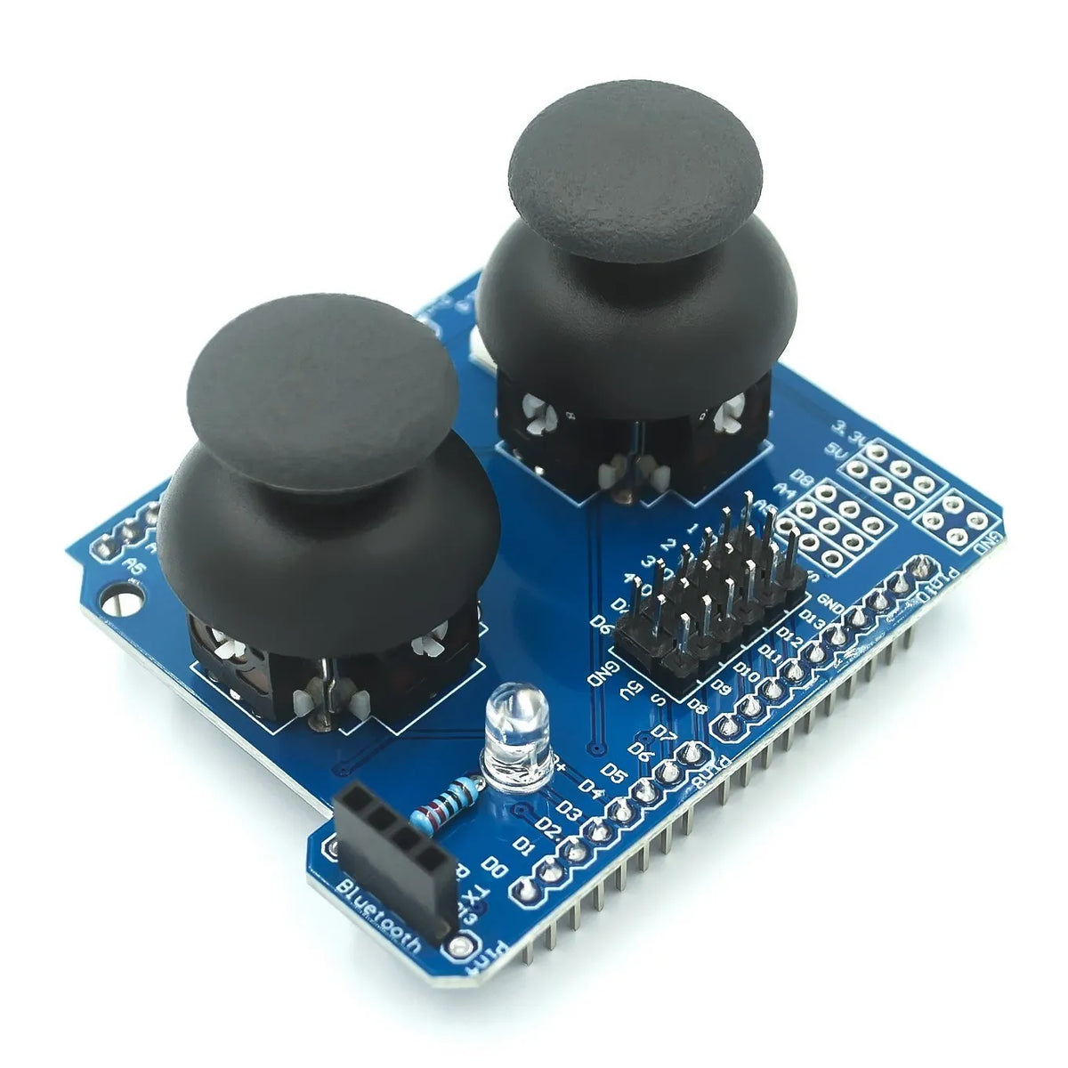 Dual PS2-style Joystick Shield for Arduino — PMD Way