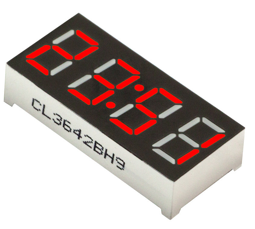 0.56" 4-Digit 7-segment LED Clock Display - Red - CA - 10 Pack — PMD Way