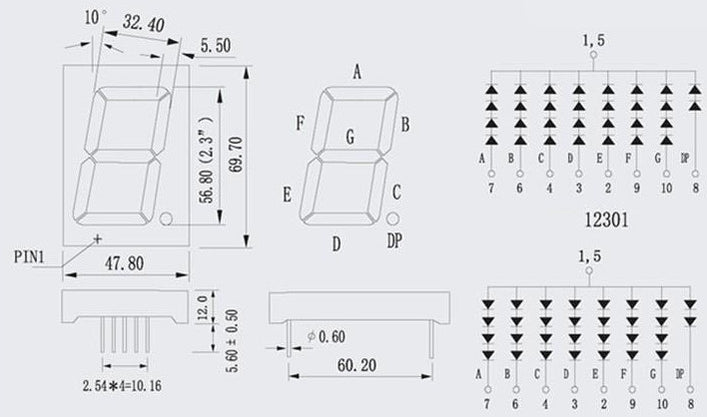 7 Segment Numeric LED Displays from PMD Way