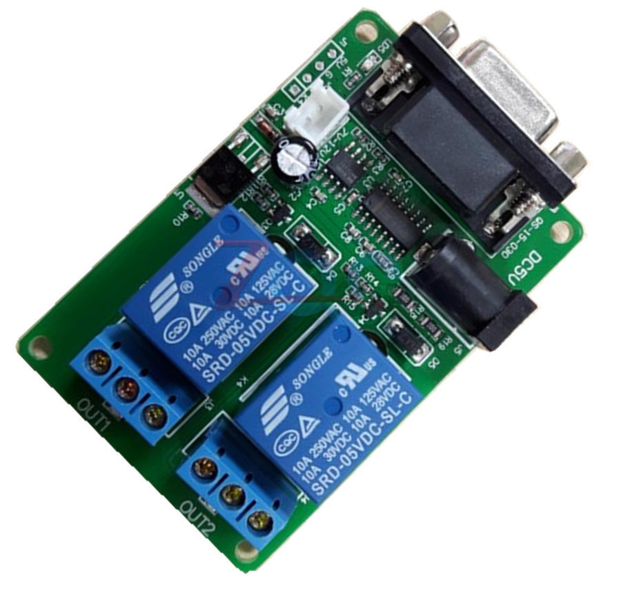 Two Channel RS232 Control Relay Board - 5V 12V DC — PMD Way