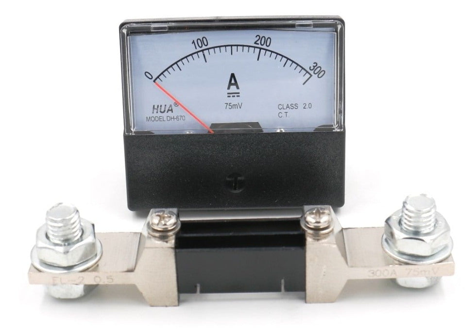DH-670 Analog DC Ammeter Current Meter 0~300A DC with Shunt — PMD Way