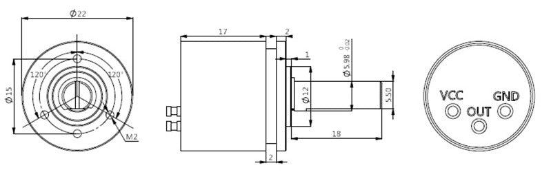 0 360 Degrees Non Contact Rotation Sensor 5v — Pmd Way