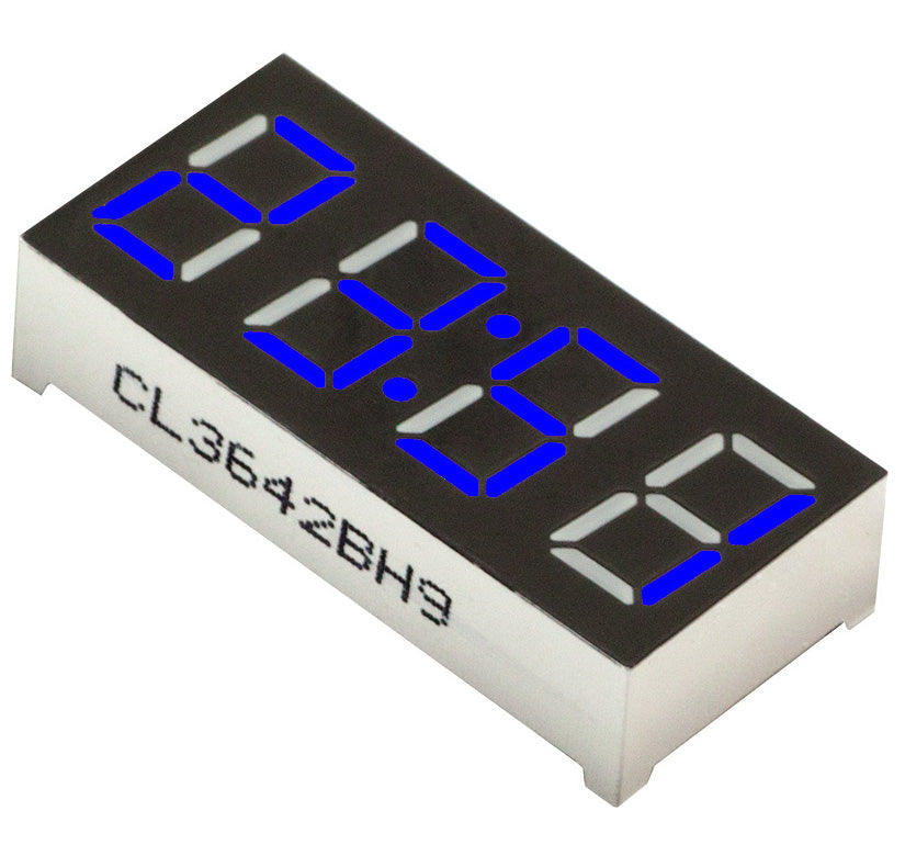 0.36" 4-Digit 7-segment LED Clock Display - Blue - CA - 10 Pack — PMD Way