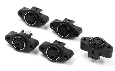 Panel Mount 4 Pin Mini DIN S-Video Sockets - 5 Pack — PMD Way