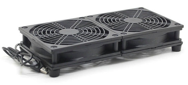 External Single or Dual USB Router Cooling Fan System — PMD Way