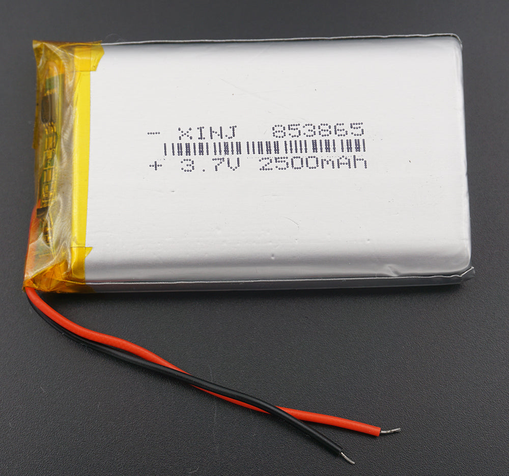 3.7V 2500mAh 853865 Lithium Polymer Battery - 100 Pack — PMD Way
