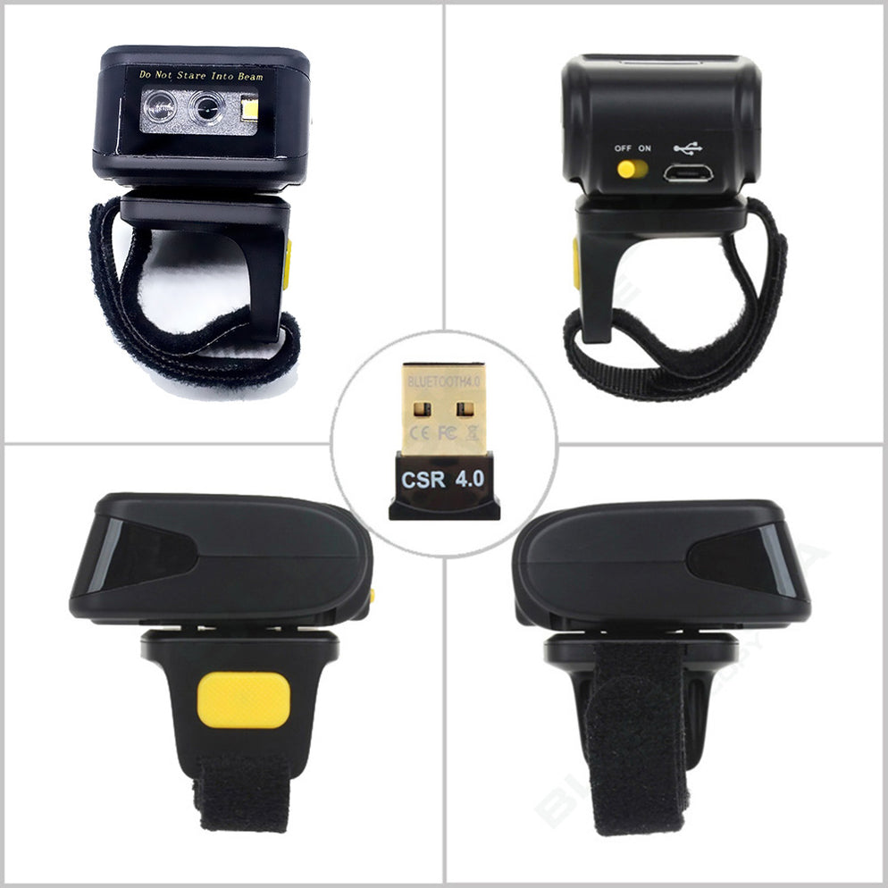 Bluetooth Wireless CCD Ring Barcode QR Code Reader — PMD Way