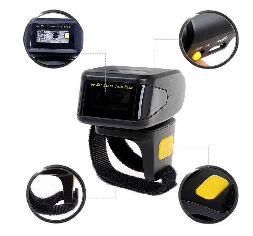 Bluetooth Wireless CCD Ring Barcode QR Code Reader — PMD Way