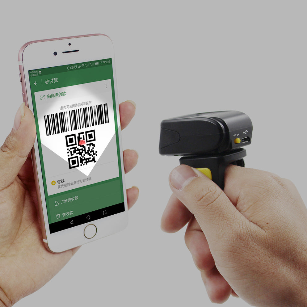 Bluetooth Wireless CCD Ring Barcode QR Code Reader — PMD Way