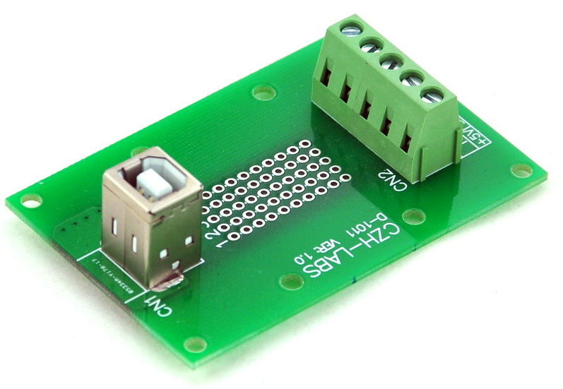 USB Type B Socket Terminal Block Board — PMD Way