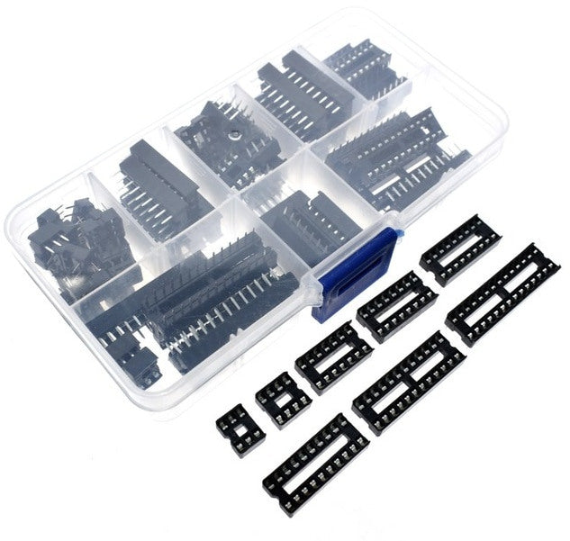 Assorted DIP IC Socket Pack - 66 Pieces — PMD Way