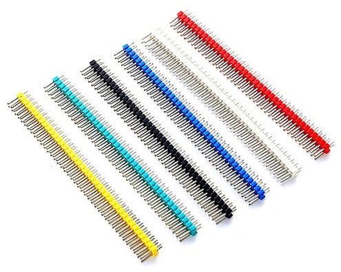 Color Break-away Dual Row Male Header Pins - 10 Pack — PMD Way