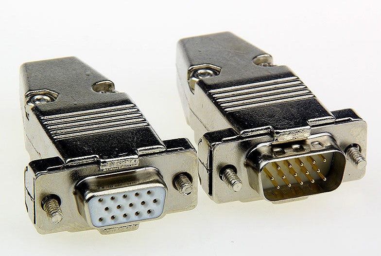 DB15 VGA Solder Type Connectors Optional Metal Backshell — PMD Way