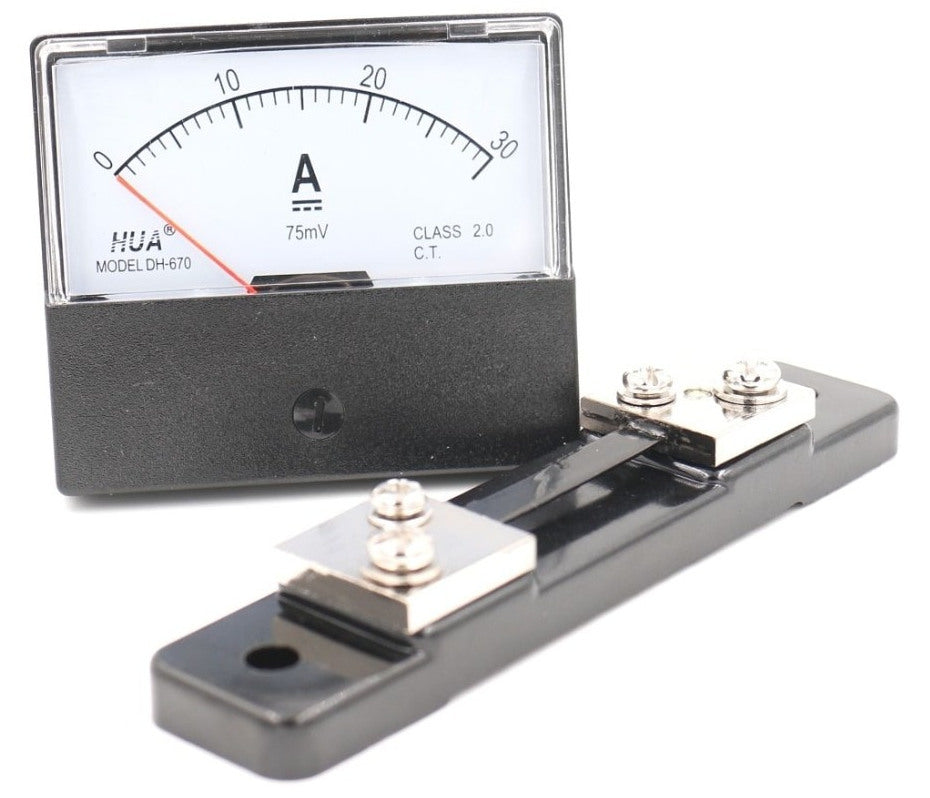 DH-670 Analog DC Ammeter Current Meter 0~30A DC with Shunt — PMD Way