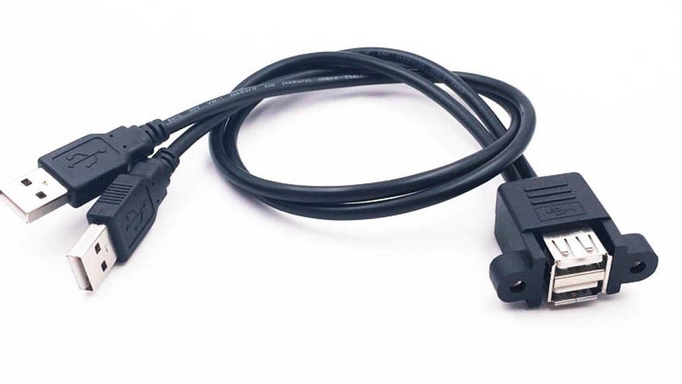 Dual Panel Mount USB Extension Cable — PMD Way