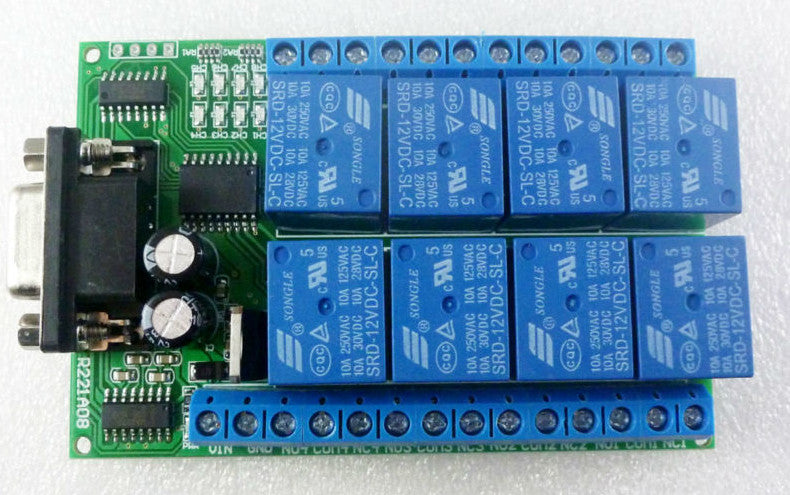 Eight Channel RS232 Control Relay Board - 12V DC — PMD Way