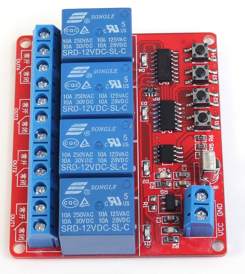 Infra Red Remote Control Relay Module - Four Channel — PMD Way