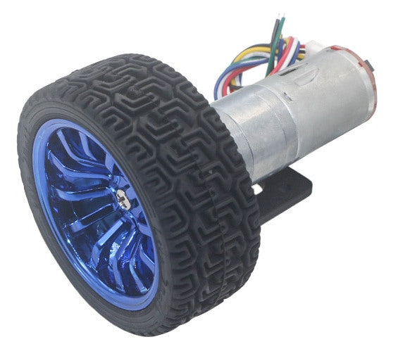 Gearmotor with Encoder and Matching Wheel — PMD Way
