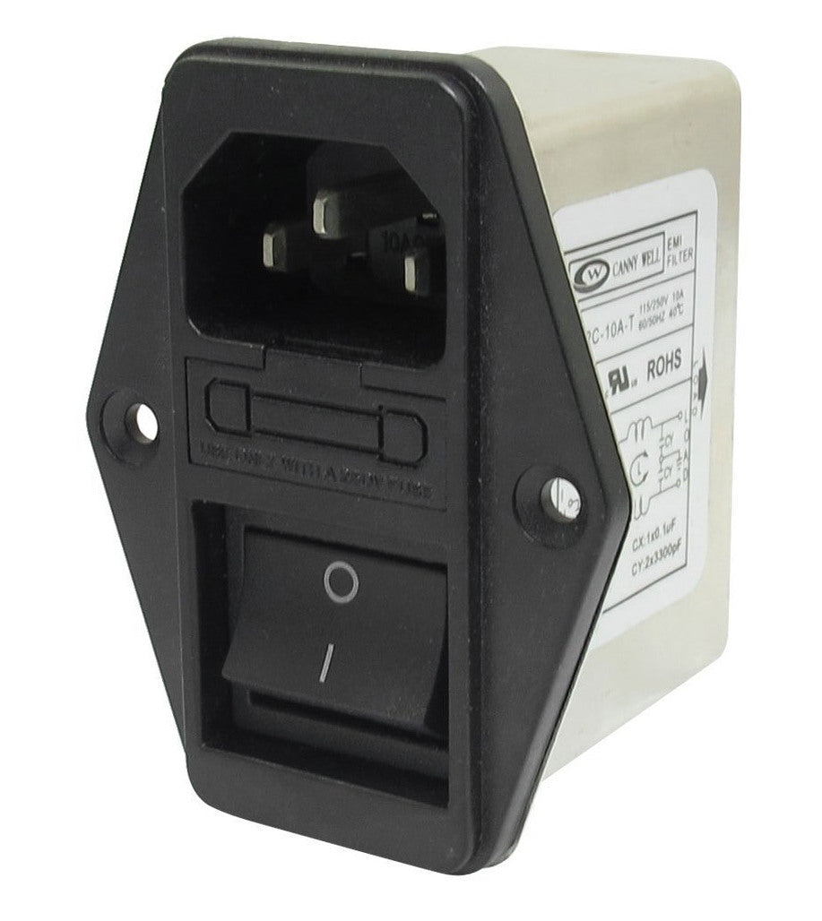 Switched IEC Socket with EMI Filter and Fuse Holder — PMD Way