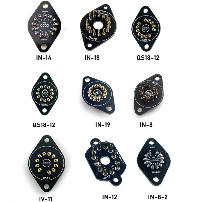 Nixie Tube Sockets - Various Types — PMD Way