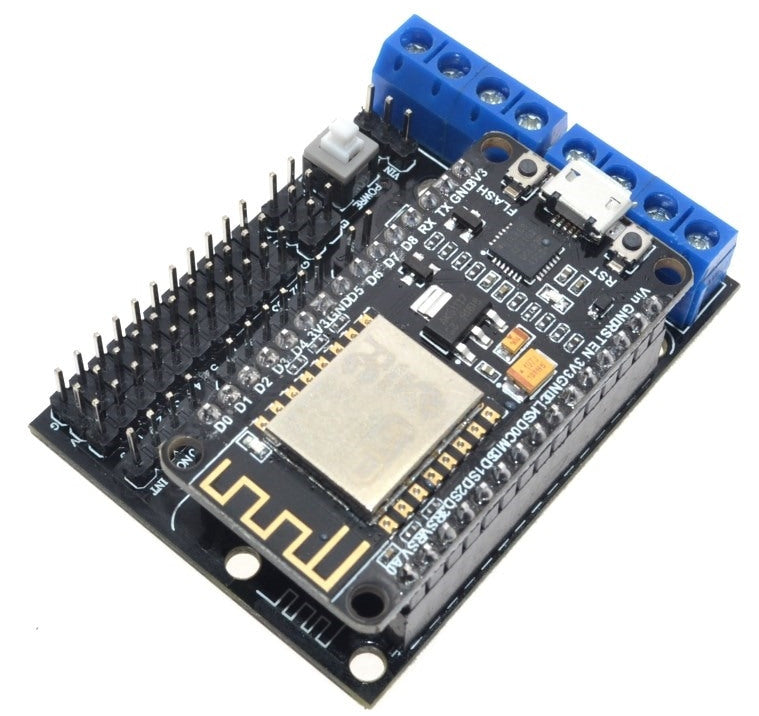 NodeMCU - Lua based ESP8266 Development Board with Motor Shield — PMD Way