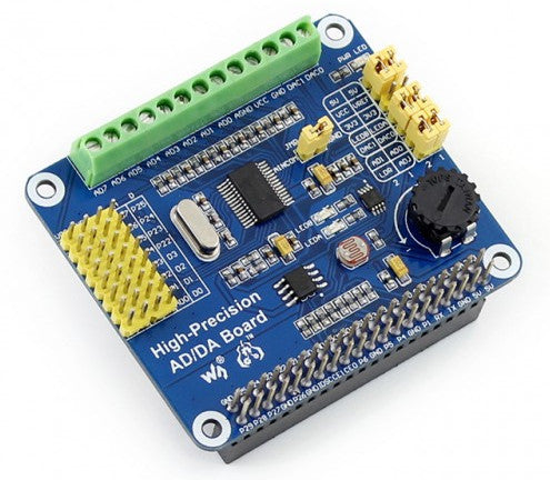 High Precision ADS1256 DAC8532 ADC and DAC HAT for Raspberry Pi — PMD Way