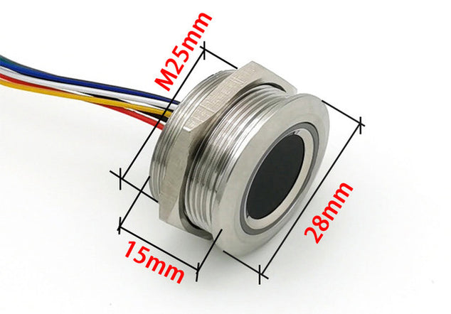 Rugged Panel Mount Fingerprint Sensor with Bi-Color LED Ring — PMD Way