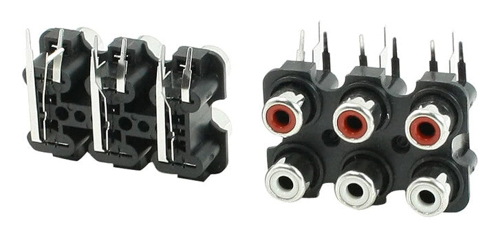 PCB Mount Six RCA Socket Modules - Five Pack — PMD Way