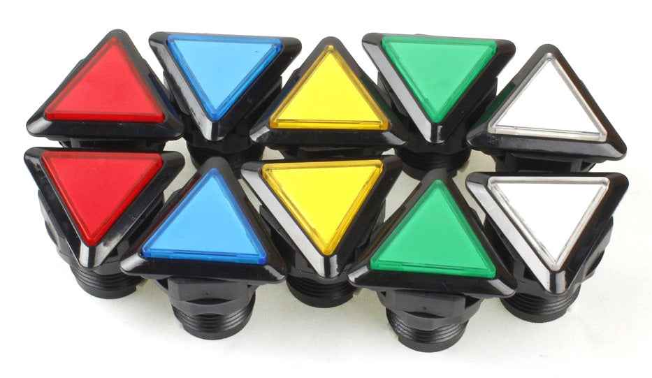 Triangle LED Illuminated Arcade Buttons - 10 Pack — PMD Way