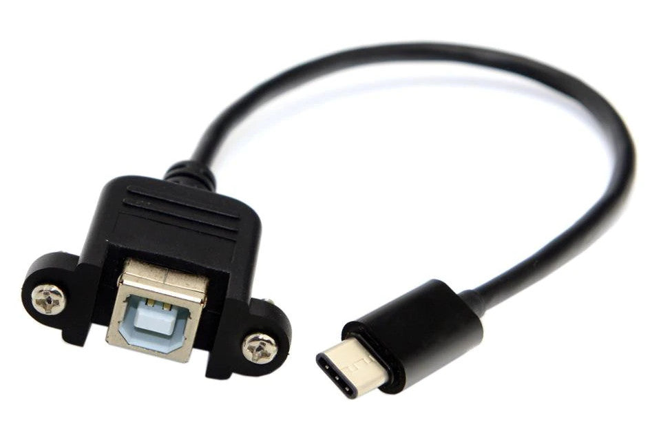 Panel Mount USB B Socket to USB C Plug Cable — PMD Way