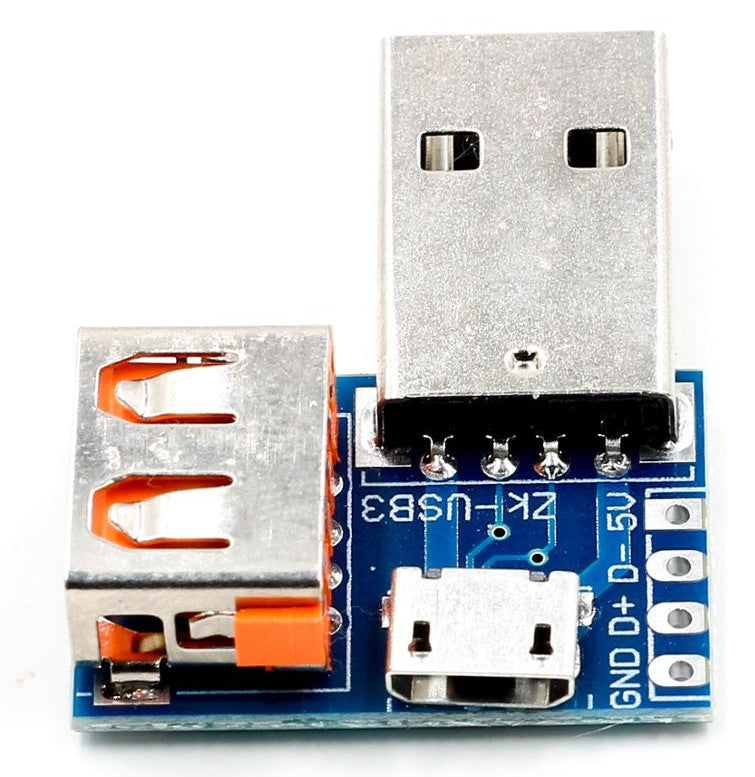 USB Male to USB Female and Micro USB Adaptor Board — PMD Way