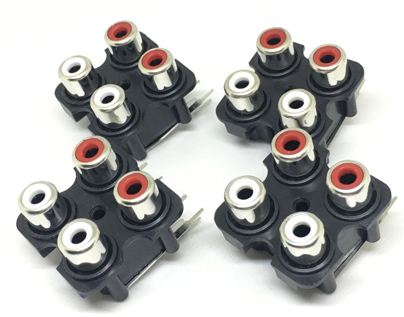 PCB Mount Four RCA Socket Modules - Four Pack — PMD Way